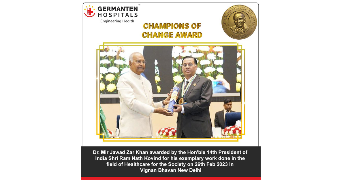 Dr. Mir Jawad Zar Khan awarded by the Hon'ble 14th President of India ...